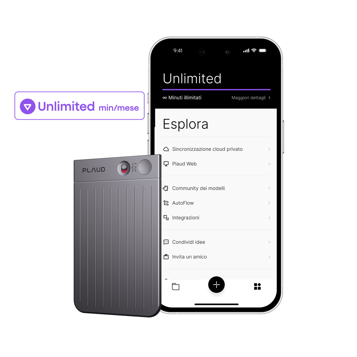 PLAUD NOTE - Il tuo assistente AI più intelligente per prendere appunti